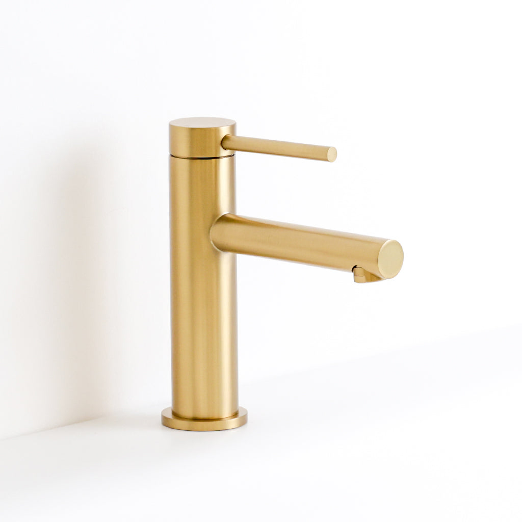 Metro Soho Thin Bathroom Faucet - Single Hole - 7" Brass/Satin Brass ...