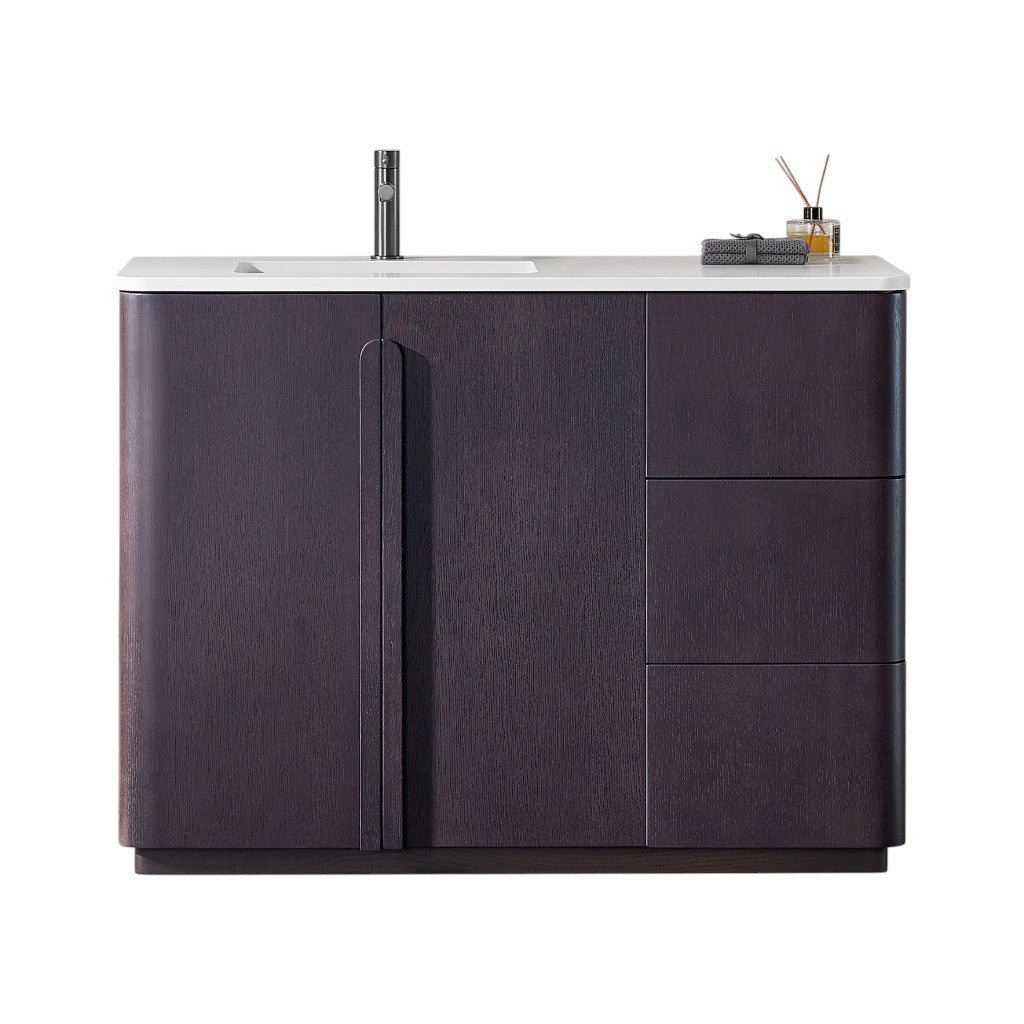 Parma 2 Doors And 3 Drawers Bathroom Vanity - Floor Mount - 48" Wood ...