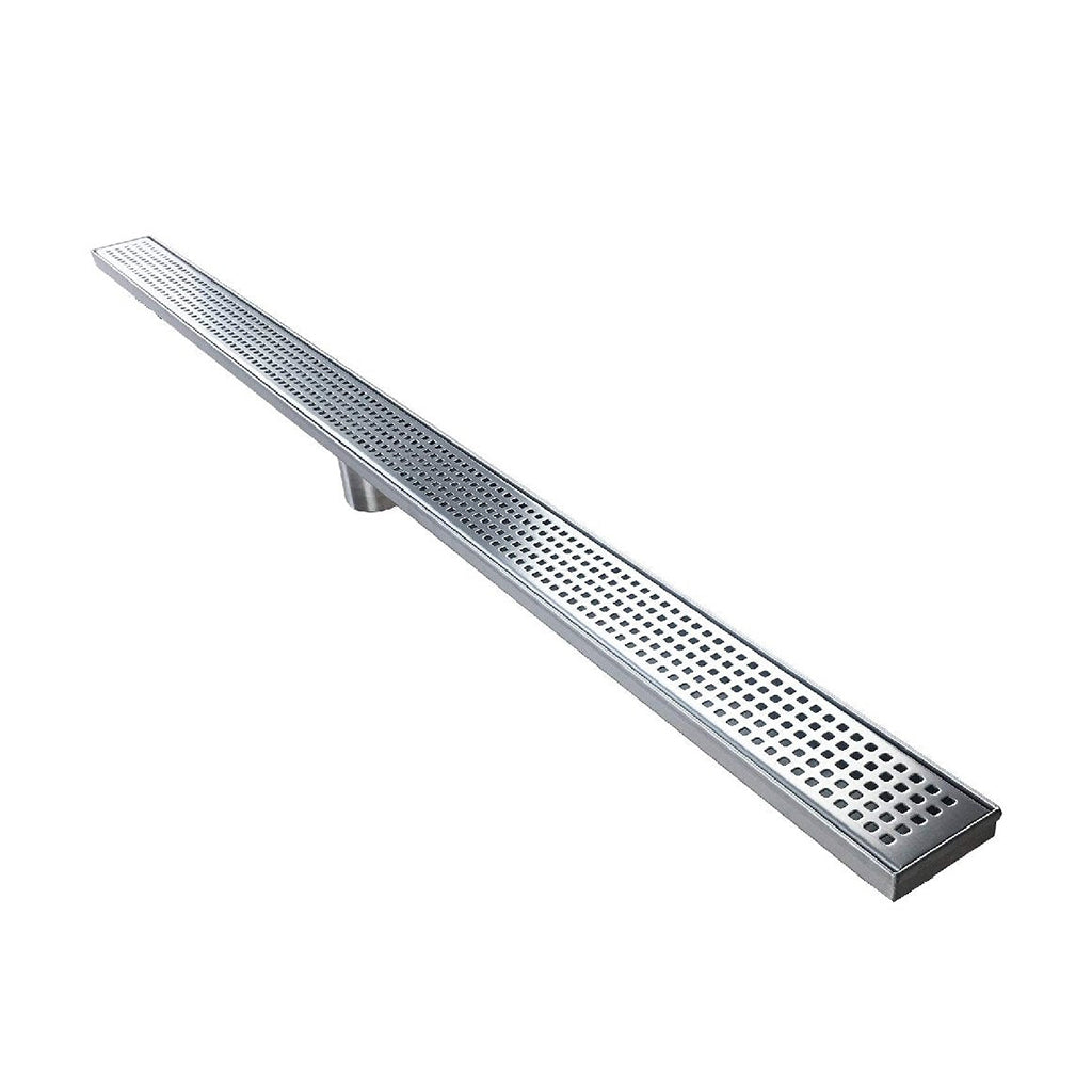 Shower Complements Linear Grid Shower Drain - Floor Mount - 48" Stainl ...
